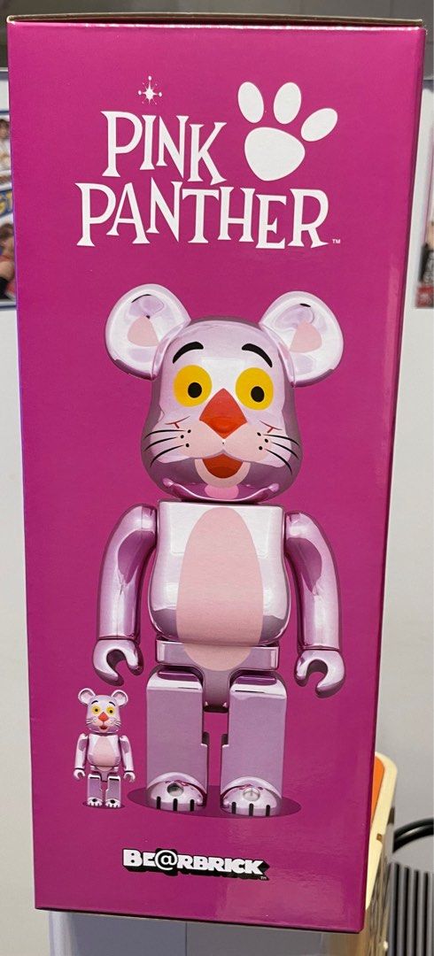 全新 BE@RBRICK x Pink Panther 傻豹100% 400% (電鍍版）, 興趣及遊戲, 玩具 & 遊戲類 - Carousell