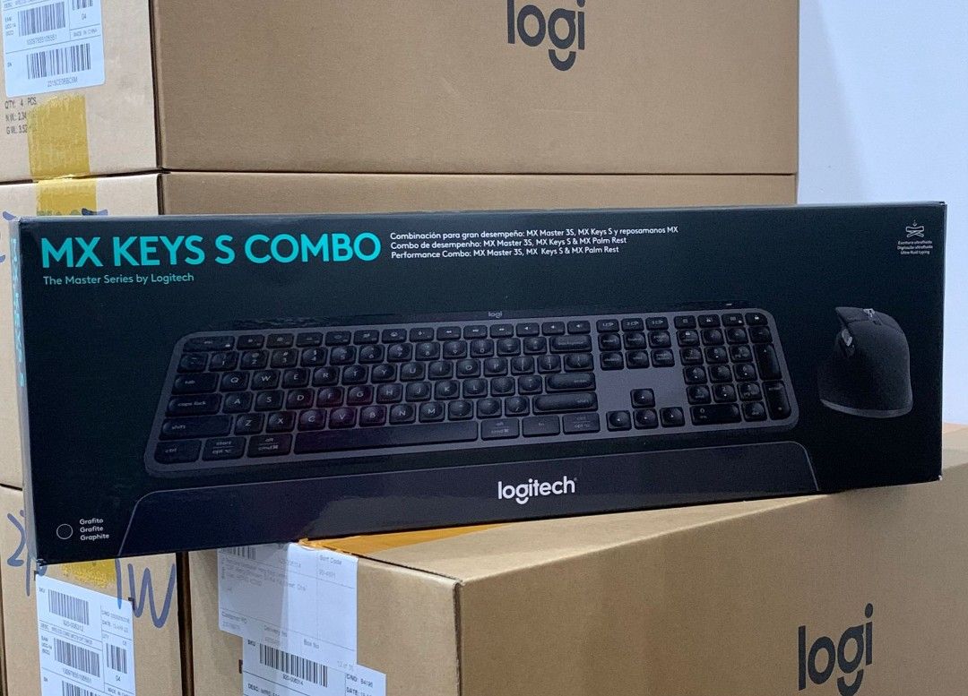 全新行貨 LOGITECH KEYS S COMBO 高效鍵盤滑鼠組合：MX Master 3S、MX Keys S 和 MX 手托, 電腦 ...
