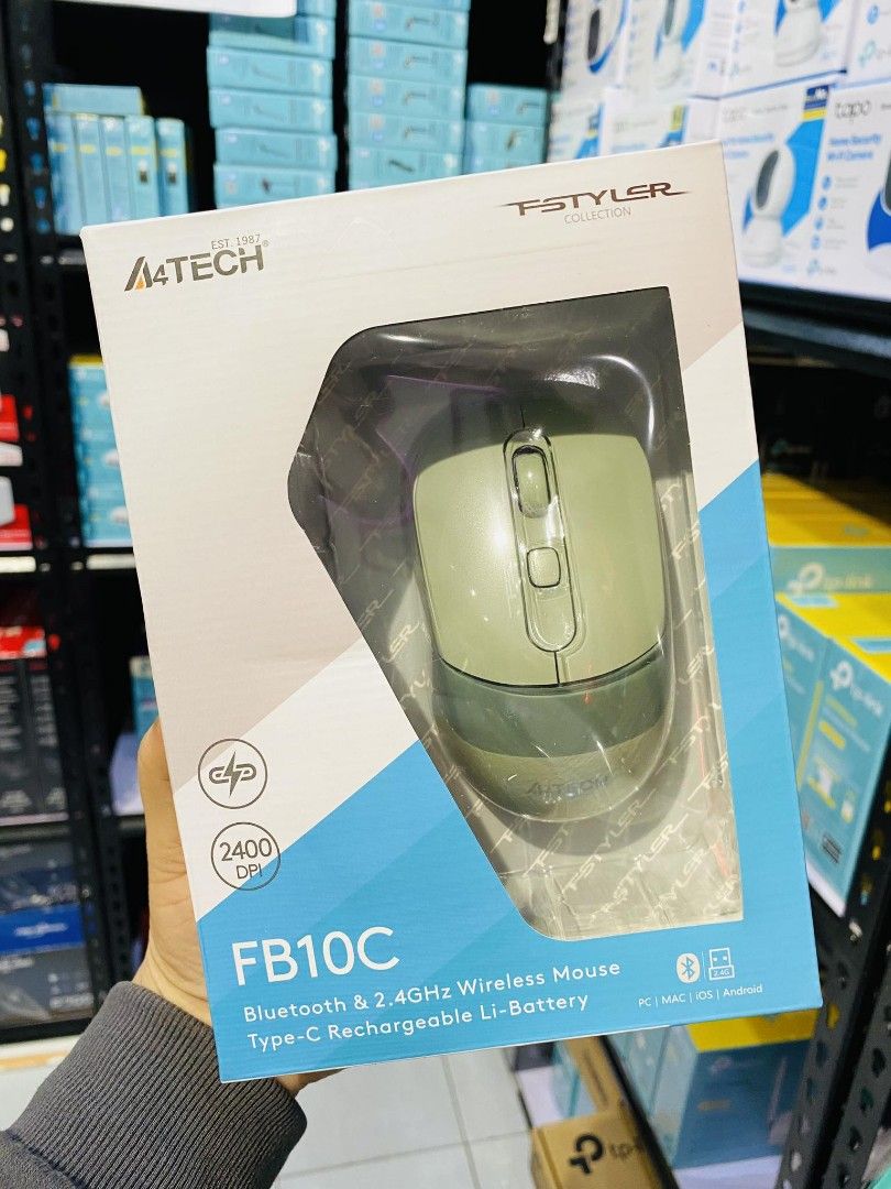 A4Tech Fstyler FB10C Rechargeable Bluetooth & 2.4ghz Wireless Mouse ...