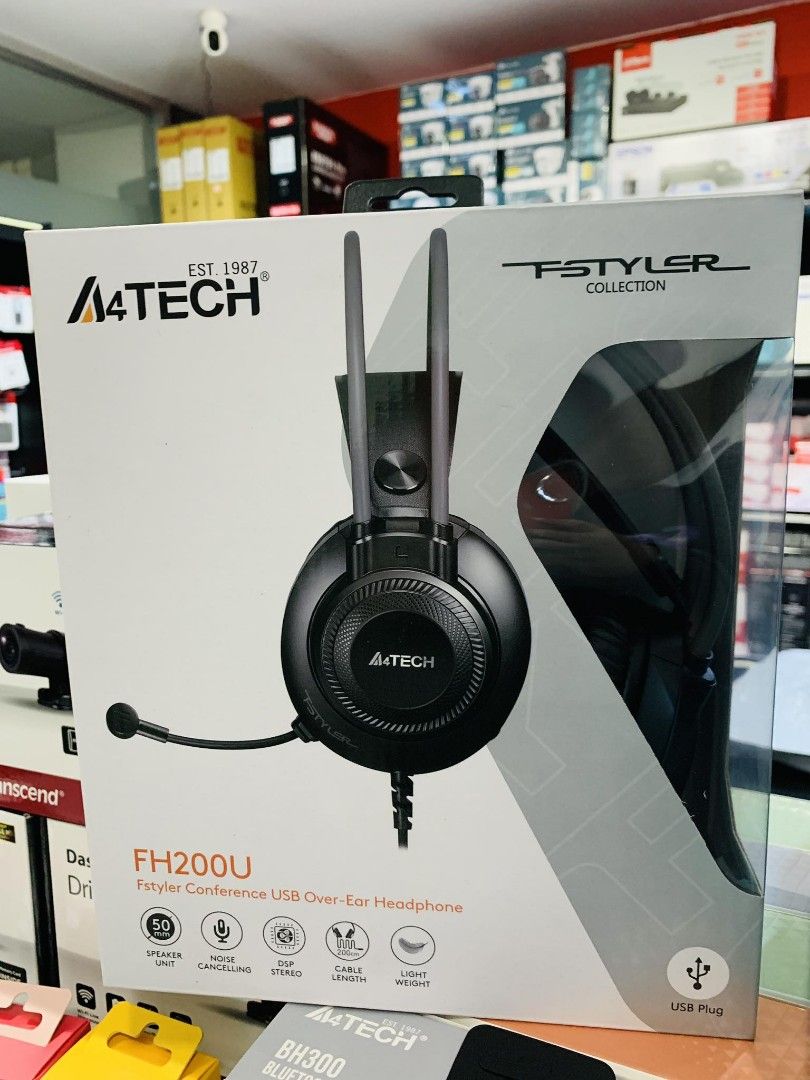 A4Tech Fstyler FH200U Conference Over-Ear Headphone with Noise ...