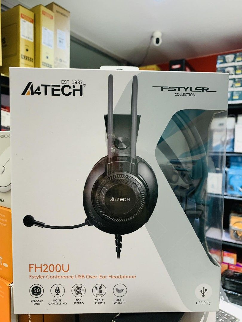 A4Tech Fstyler FH200U Conference Over-Ear Headphone with Noise ...