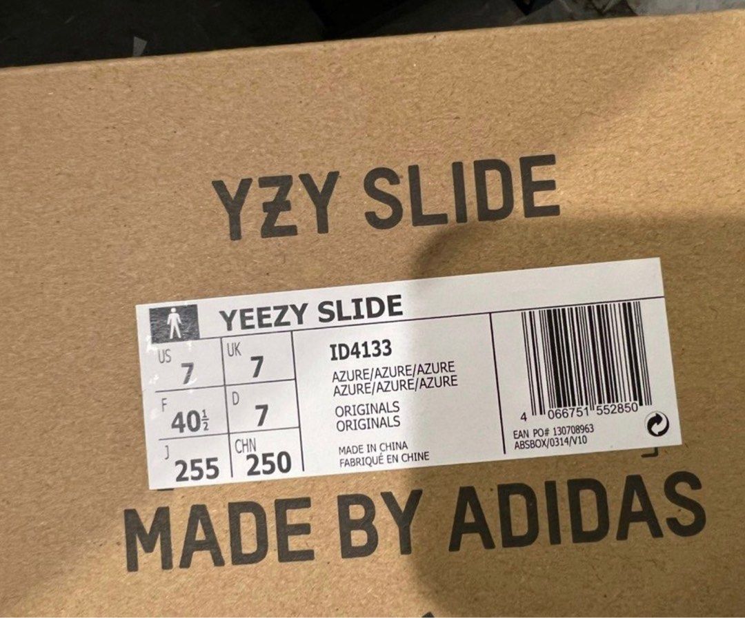 Adidas Yeezy Slide YZY Azure UK 7 EURO 40, Luxury, Sneakers & Footwear ...