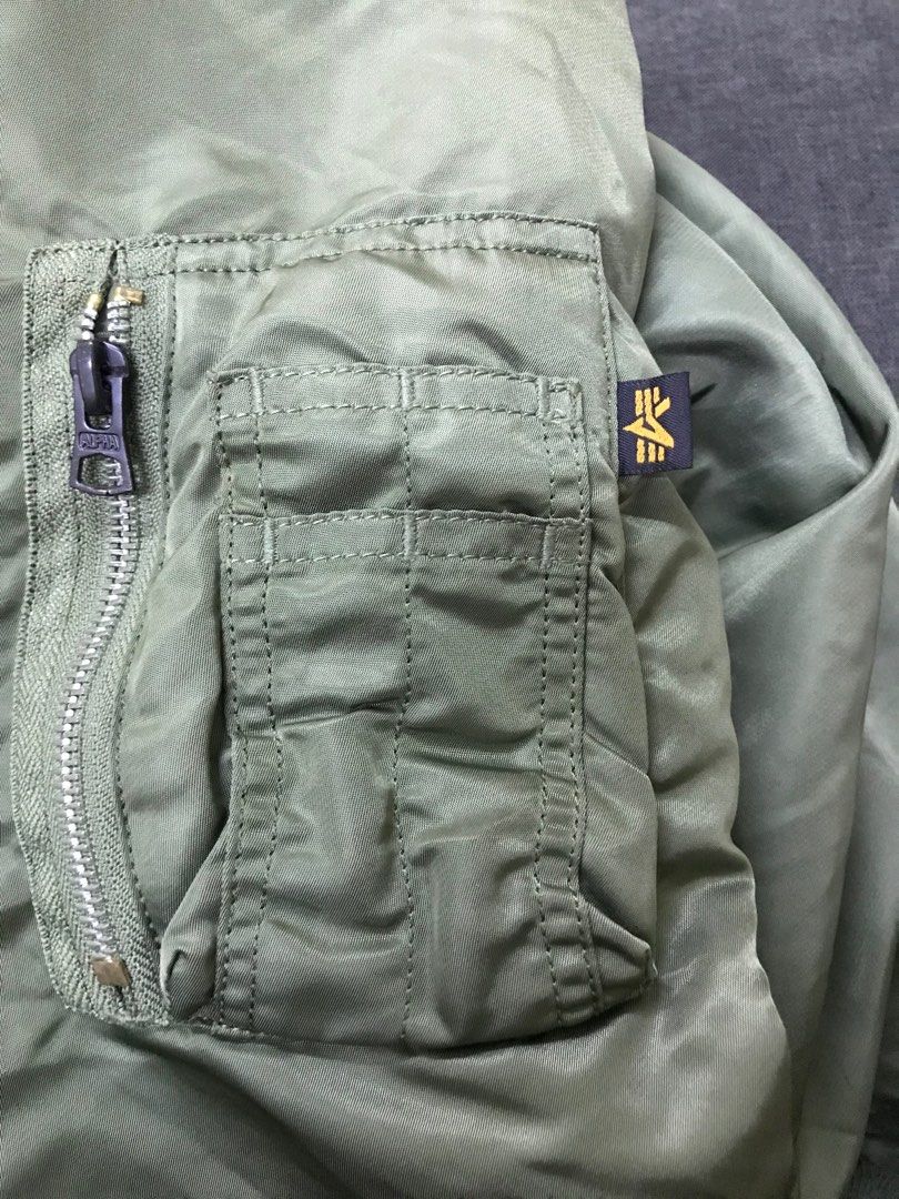 Alpha Industries MA-1 Bomber Jacket (zip rosak), Men's Fashion, Coats ...
