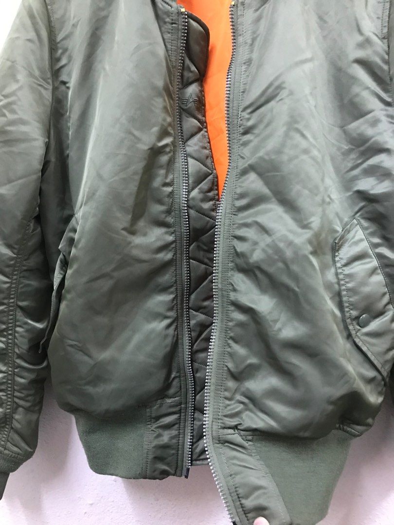 Alpha Industries MA-1 Bomber Jacket (zip rosak), Men's Fashion, Coats ...