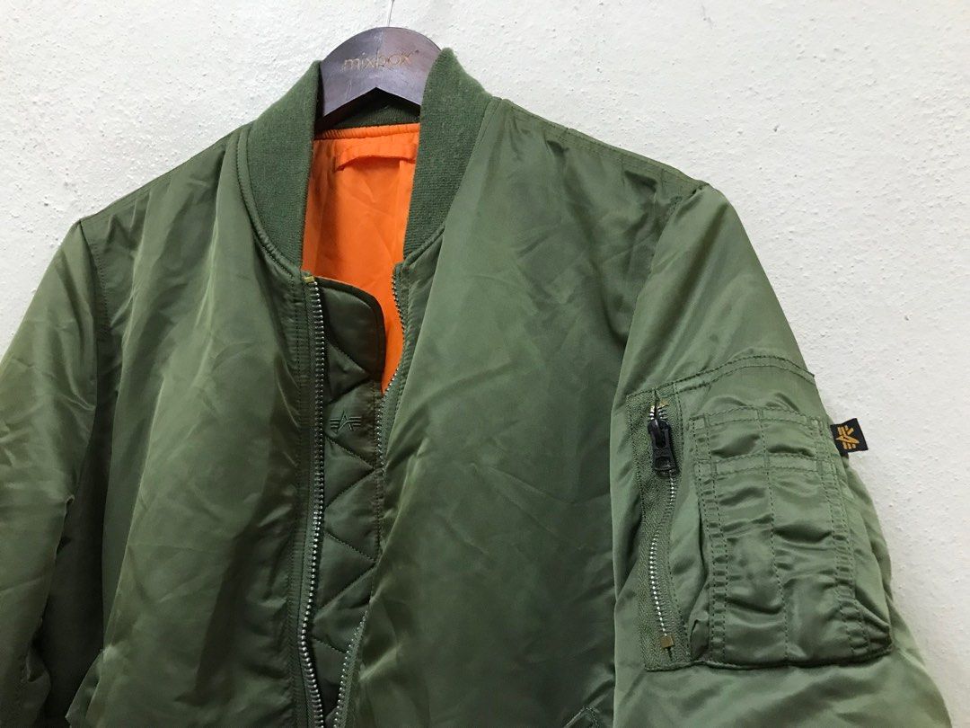Alpha Industries MA-1 Bomber Jacket (zip rosak), Men's Fashion, Coats ...