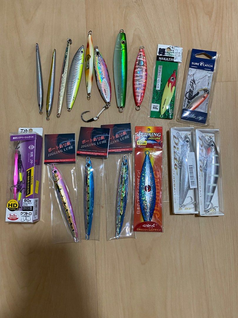Assortment Clearance Jigs, Madai, Tenya, Pintail (fishing, tenya jig ...