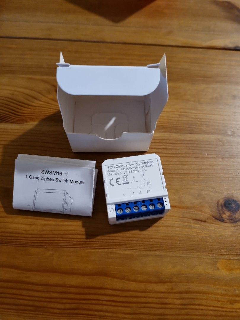 Zigbee Switch Module with 1 gang Dual Way Control. Neutral line ...