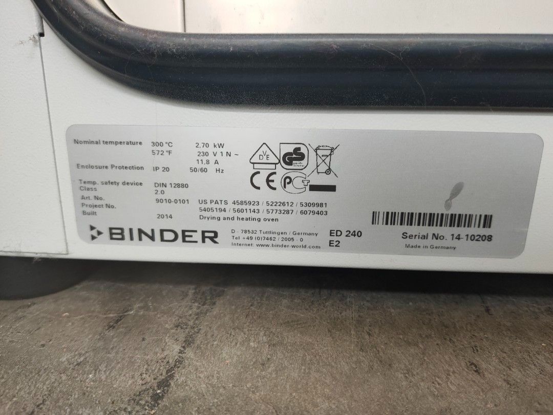 Binder ED 240 Laboratory Oven for sale @ $600 each, Health & Nutrition ...