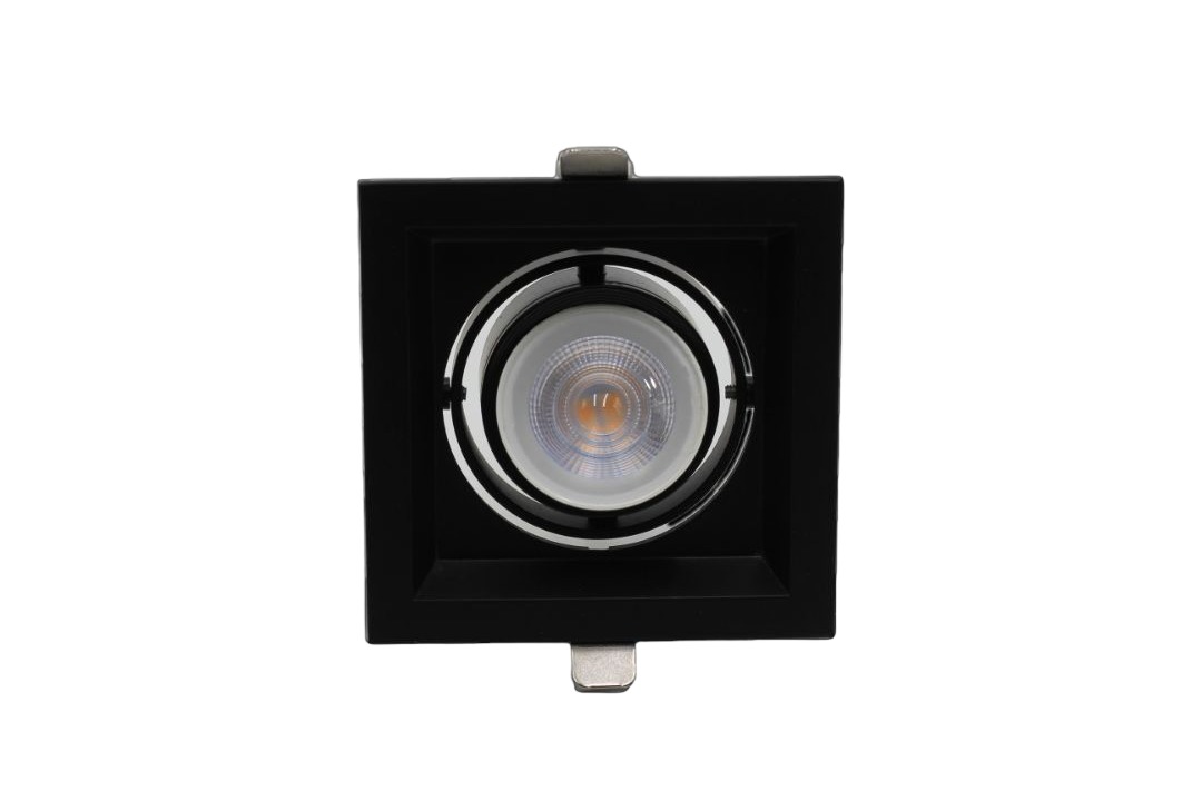 Black Square Recessed Spotlight, Furniture & Home Living, Lighting ...