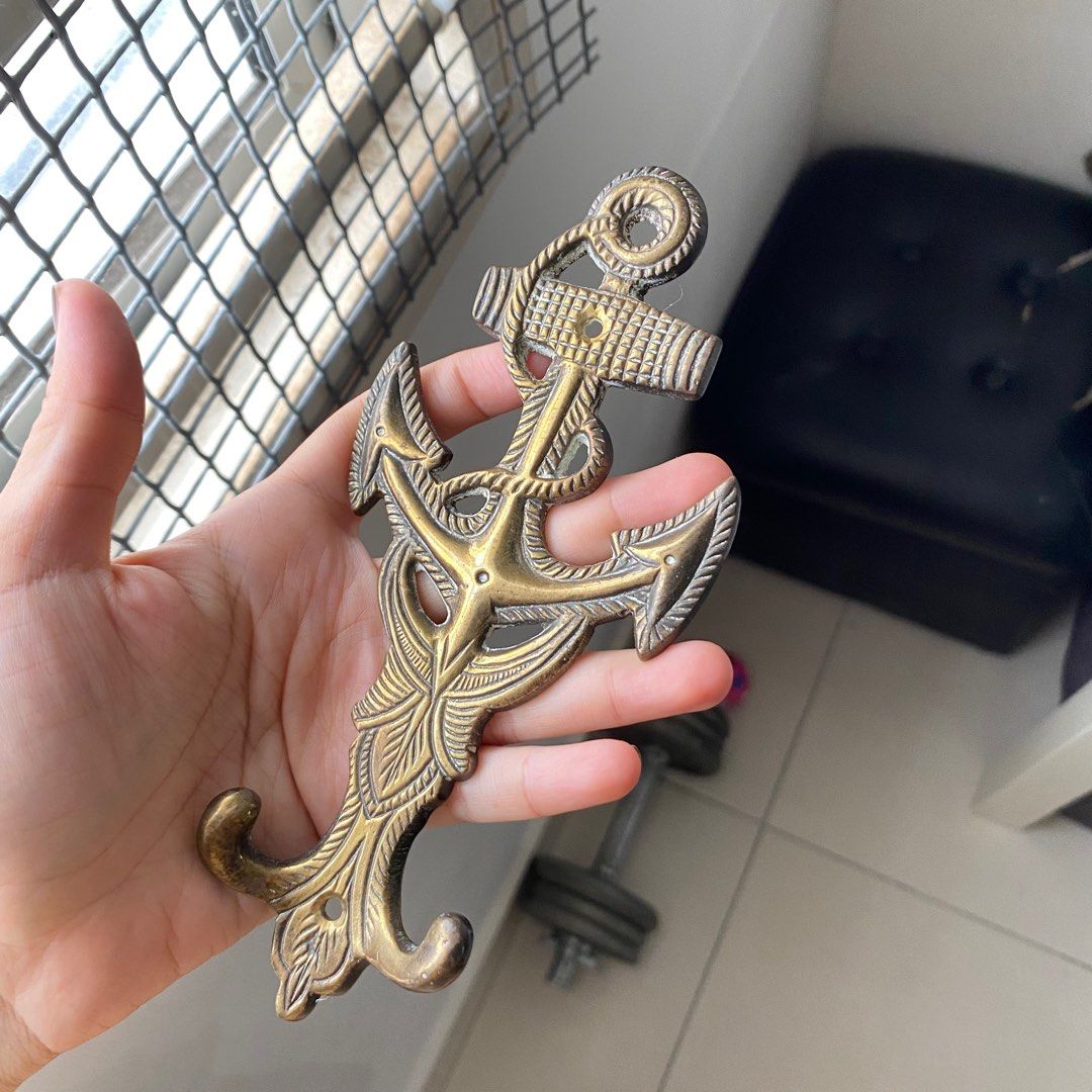 Brass Anchor Key Holder, Furniture & Home Living, Home Decor, Wall ...