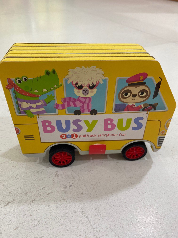 Busy Bus 2 in 1 pullback book, Hobbies & Toys, Books & Magazines ...