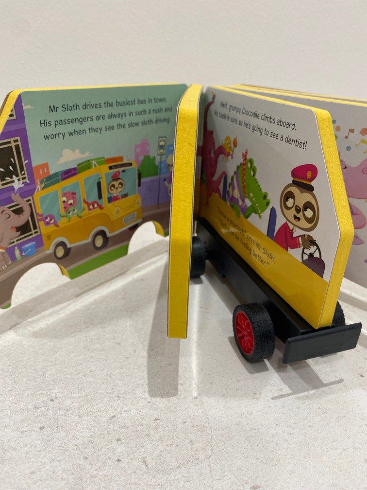 Busy Bus 2 in 1 pullback book, Hobbies & Toys, Books & Magazines ...