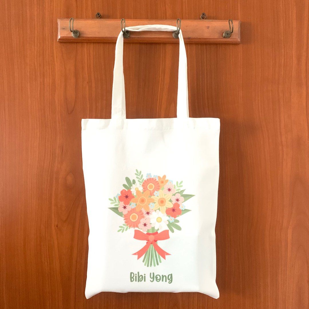 Canvas Tote Bag Customised Free Add Name Logo Character Animation ...