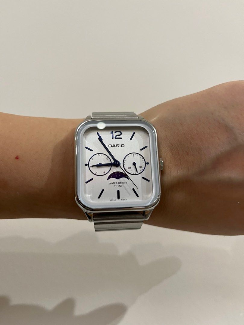 *Limited Piece* Casio Moon Phase Analogue Dress Watch MTP-M305 White ...