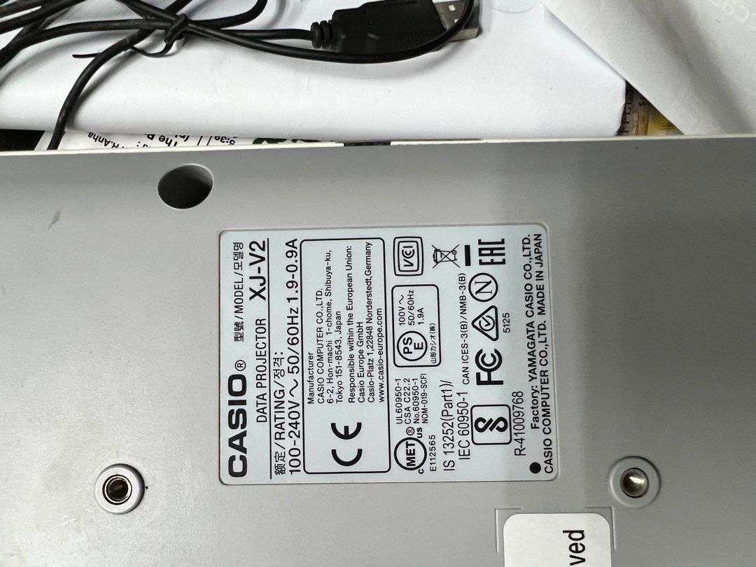 Casio XJ-V2 XGA 3000 Lumens LED Projector, TV & Home Appliances, TV & Entertainment, Projectors ...