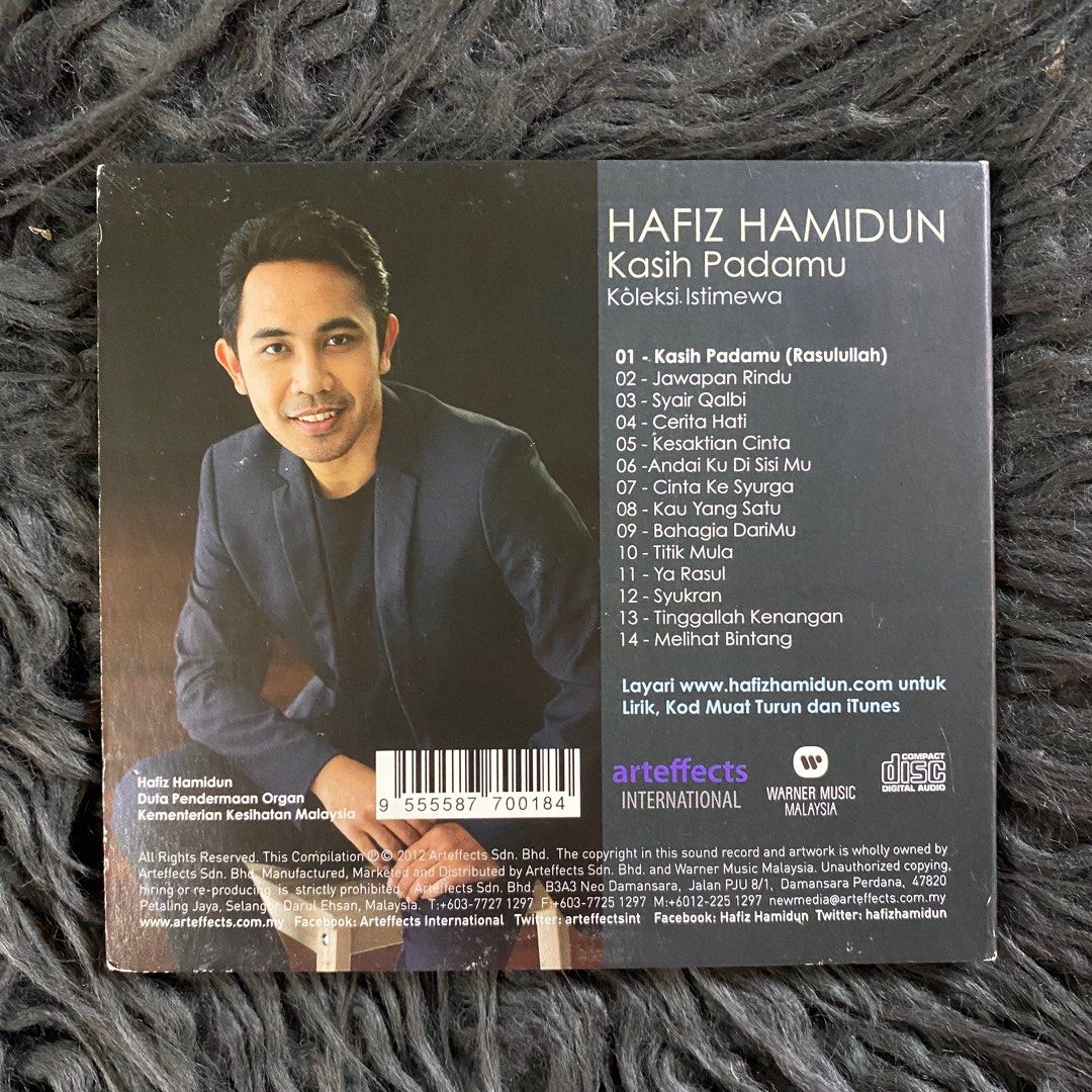 CD HAMID HAMIDUN Kasih Padamu koleksi istimewa, Hobbies & Toys, Music ...