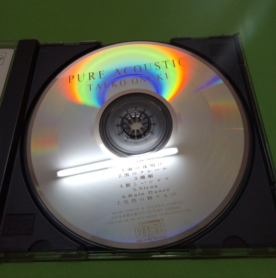 CD TAEKO ONUKI : PURE ACOUSTIC ALBUM (1987) CITY POP OHNUKI J-POP ...