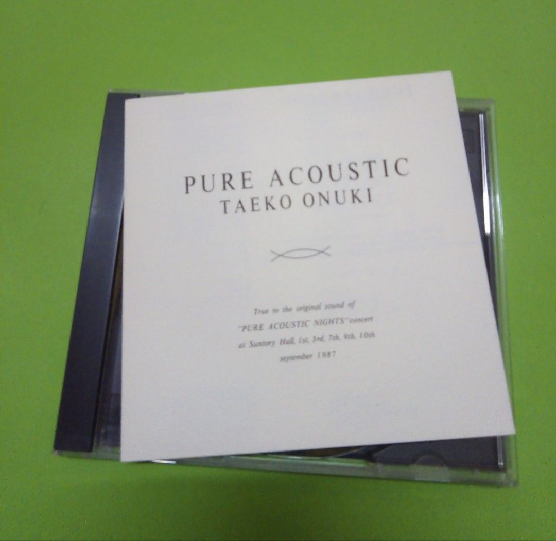 CD TAEKO ONUKI : PURE ACOUSTIC ALBUM (1987) CITY POP OHNUKI J-POP ...