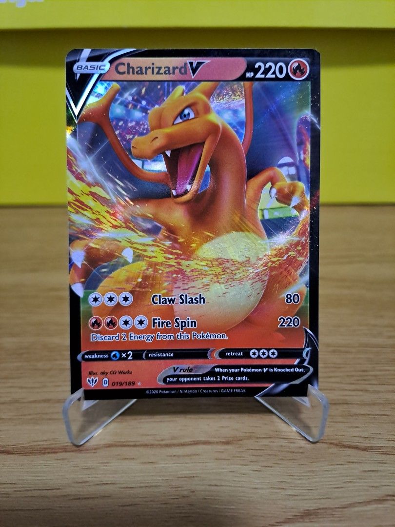 Charizard V Darkness Ablaze Pokemon Card, Hobbies & Toys, Toys & Games on Carousell