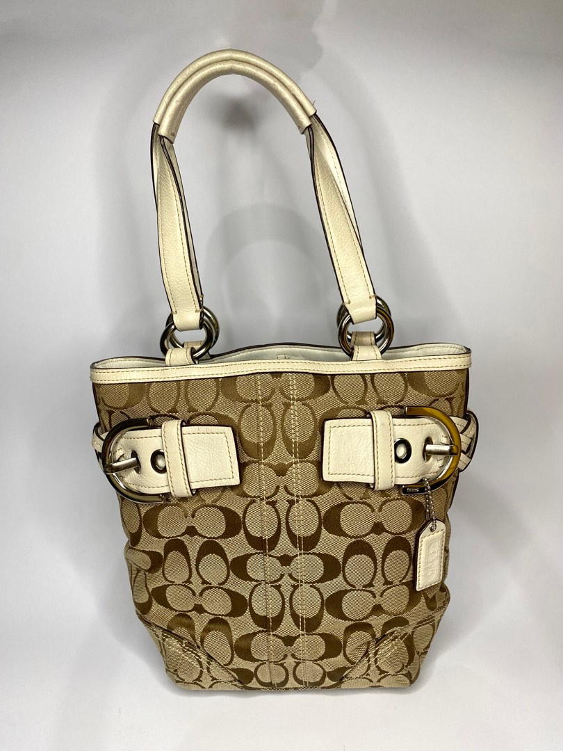 Coach Signature Mono Tote Canvas Shoulder Bag, Luxury, Bags & Wallets ...