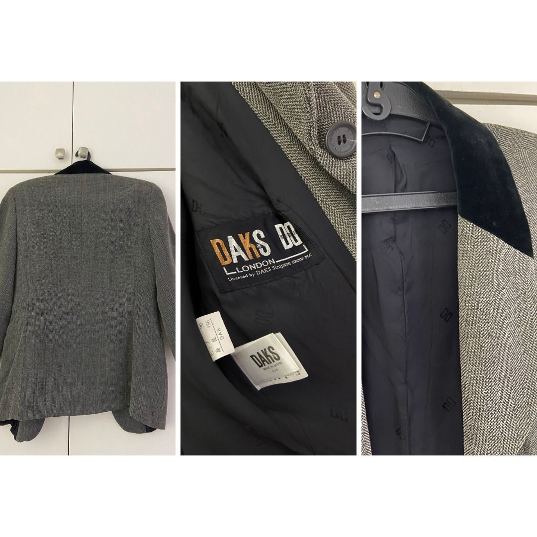 DAKS London Blazer Gray, Women's Fashion, Coats, Jackets and Outerwear on Carousell