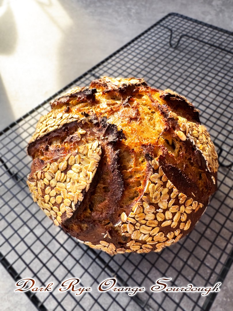 Dark Rye Orange Sourdough, 嘢食 & 嘢飲, 手工食物 - Carousell
