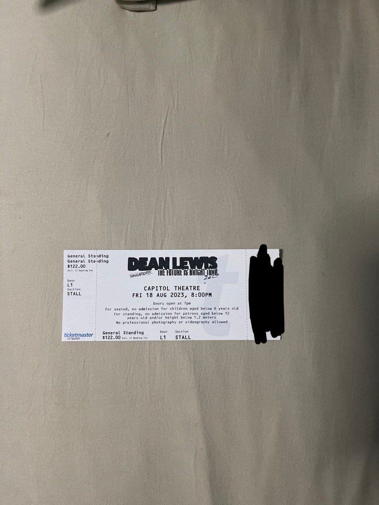 Dean Lewis Cat 1 Ticket, Tickets & Vouchers, Event Tickets on Carousell