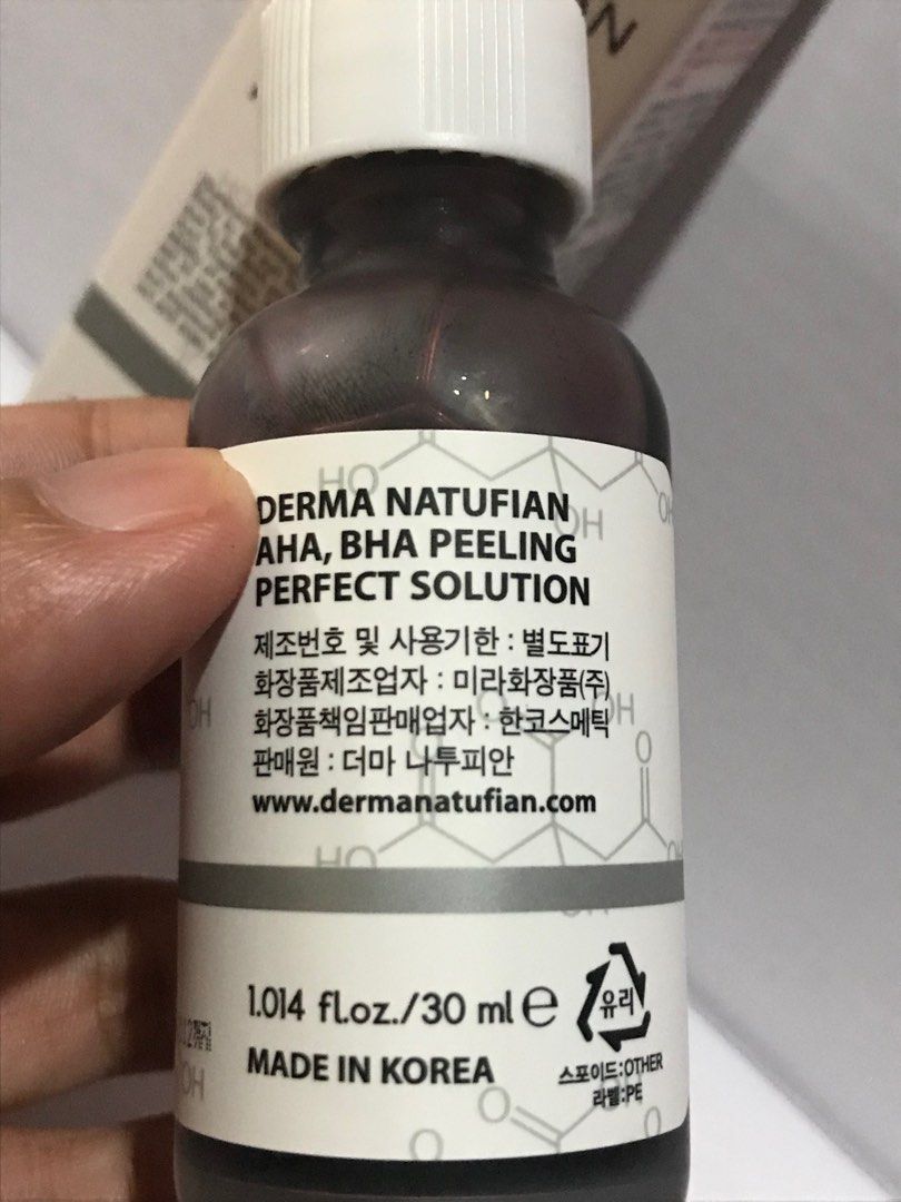 Derma Natufian AHA BHA Peeling perfect solution, Beauty & Personal Care, Face, Face Care on ...
