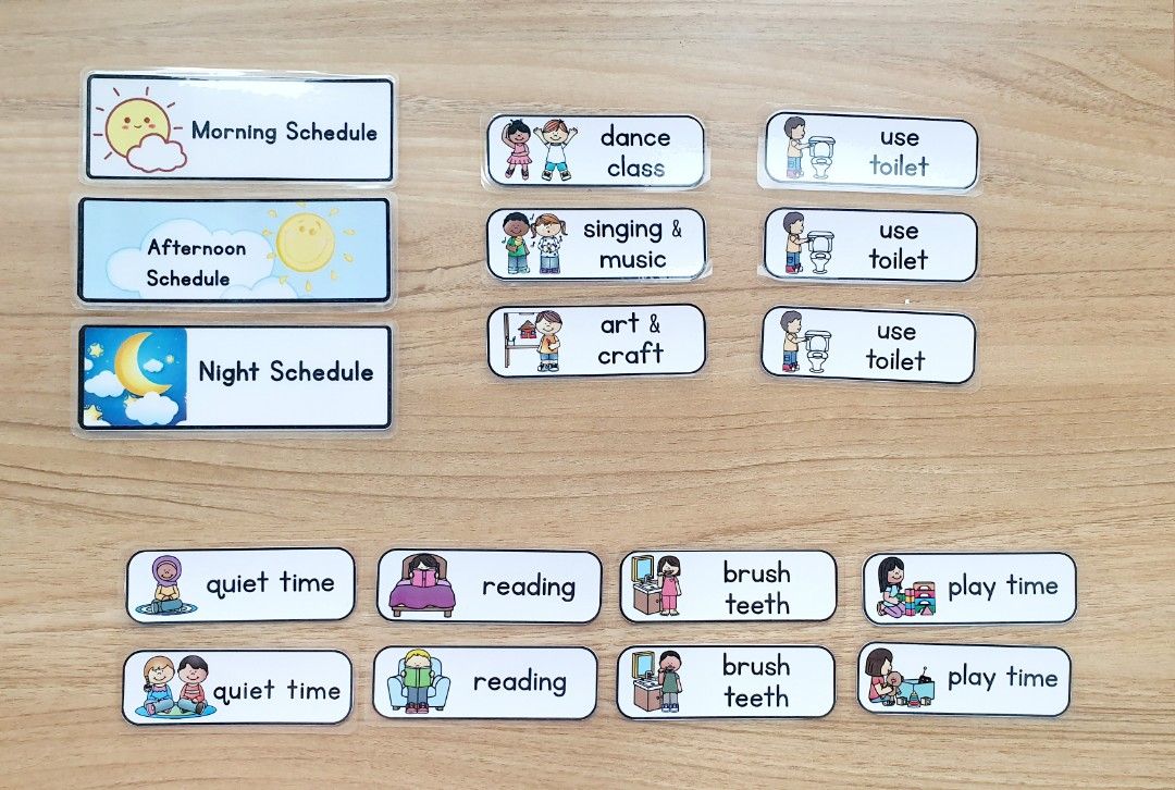 DiY SCHEDULE Chart/Board: DAILY ROUTINE, Hobbies & Toys, Books ...