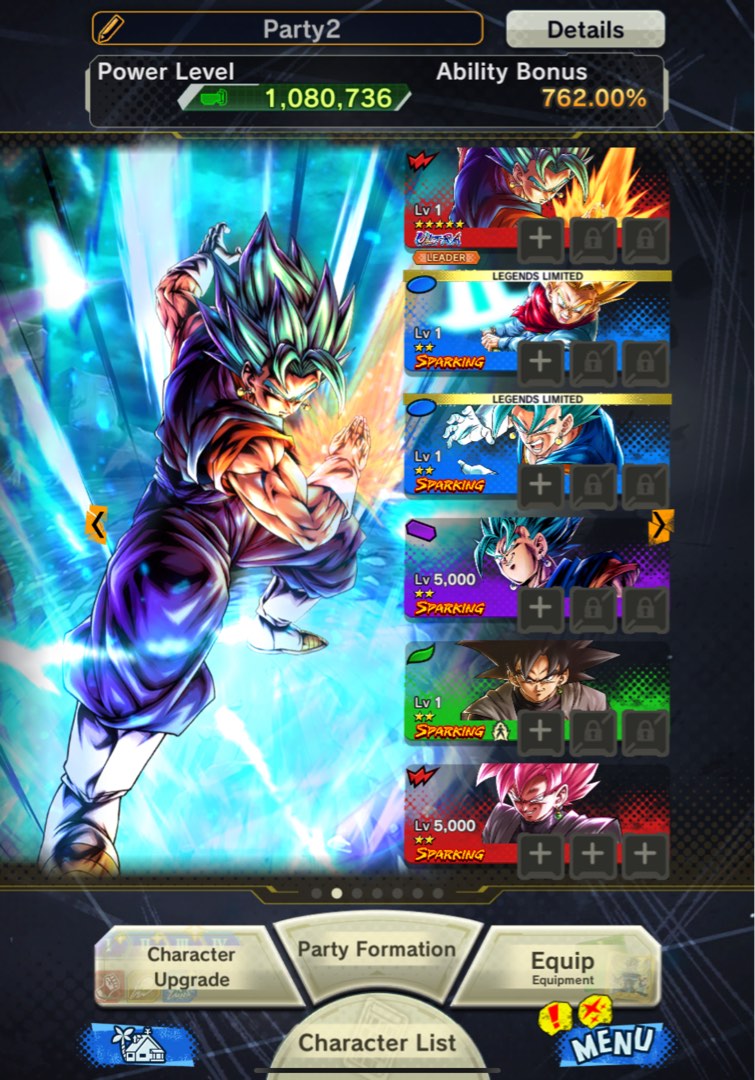 Dragon Ball Legends DBL Ultra Vegito Blue account, Video Gaming, Video ...