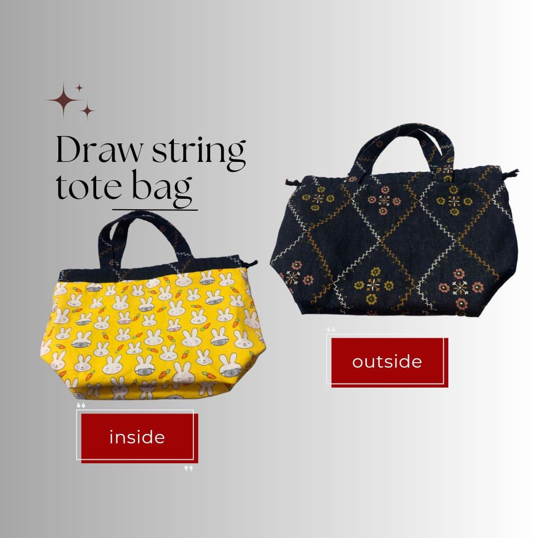 Draw string tote bag, Women's Fashion, Bags & Wallets, Tote Bags on ...