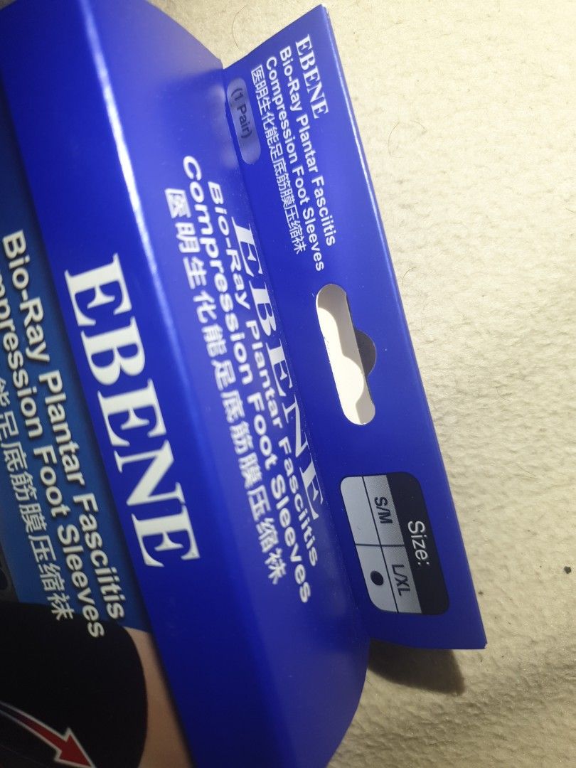 Ebene Bio-Ray Plantar Fasciitis Compression Foot Sleeves, Health ...