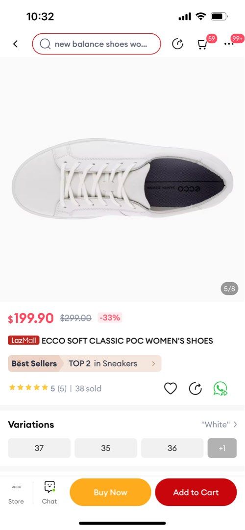 ECCO soft classic POC womens shoes, Women's Fashion, Footwear, Sneakers ...