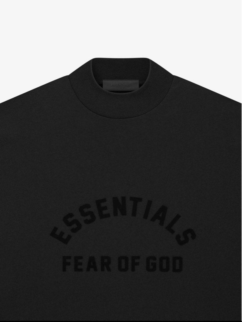 Essentials FOG SS23 Jet Black Tee, Men's Fashion, Tops & Sets, Tshirts ...