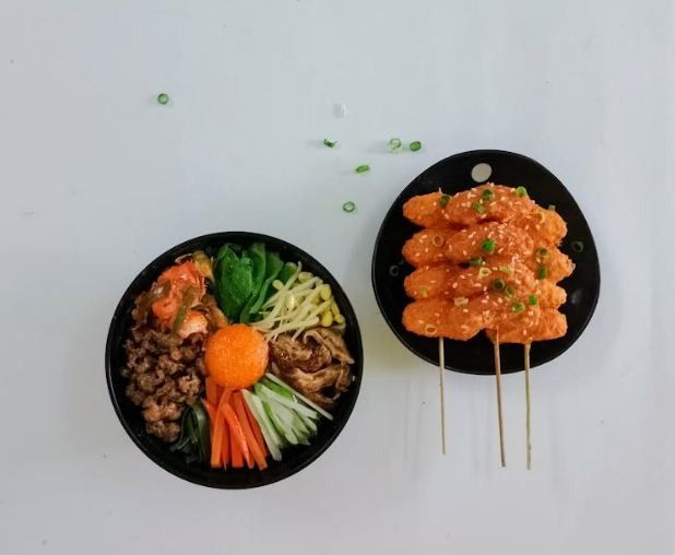 "fabricate fake food""Korean"Fried Rice Cake"& "Bibimbap"*Will made ...