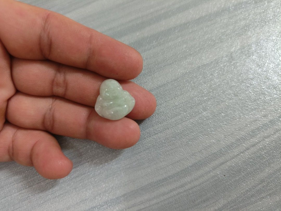 feicui jade Buddha pendant翡翠玉笑佛吊坠, Women's Fashion, Jewelry ...