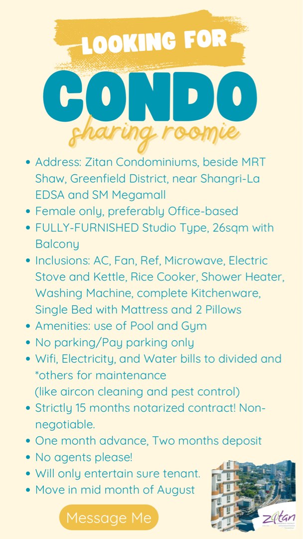 Female Condo-sharing Roomie, Property, Rentals, Apartments & Condos on ...