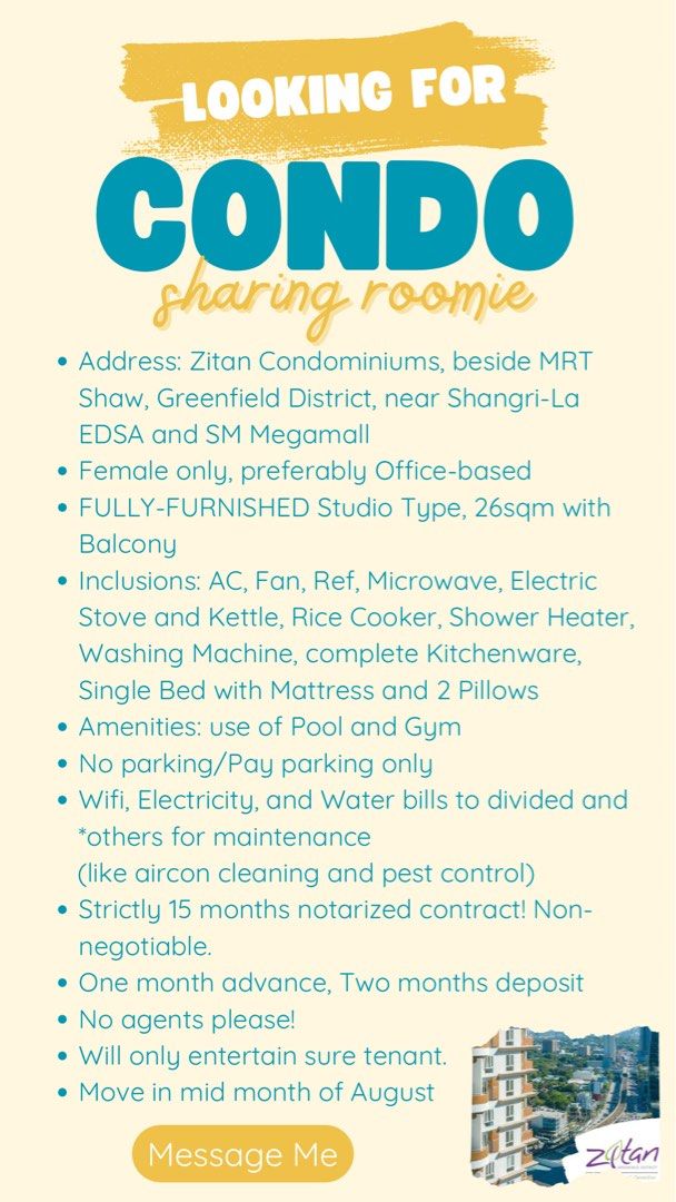 Female Condo-sharing Roomie, Property, Rentals, Apartments & Condos on ...