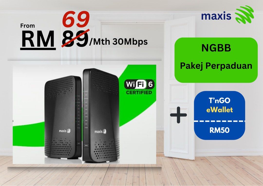 Fibre Pakej Perpaduan Maxis NGBB, Computers & Tech, Parts & Accessories, Networking on Carousell