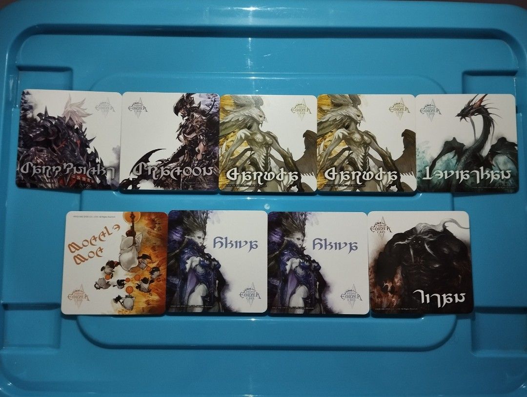 Final Fantasy XIV coasters (Eorzea Cafe Japan), Hobbies & Toys ...