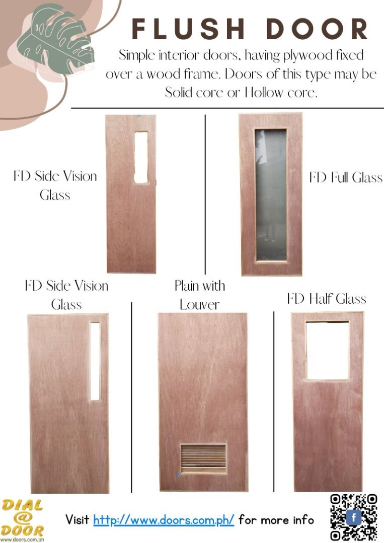 FLUSH DOOR (Customize Design or Plain) for Home, Office, Warehouse ...
