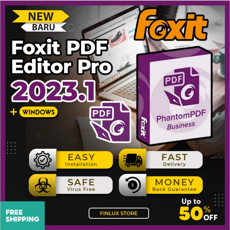 Foxit Pdf Editor Pro Latest V2023 1 Lifetime For Windows Computers And Tech Parts And Accessories