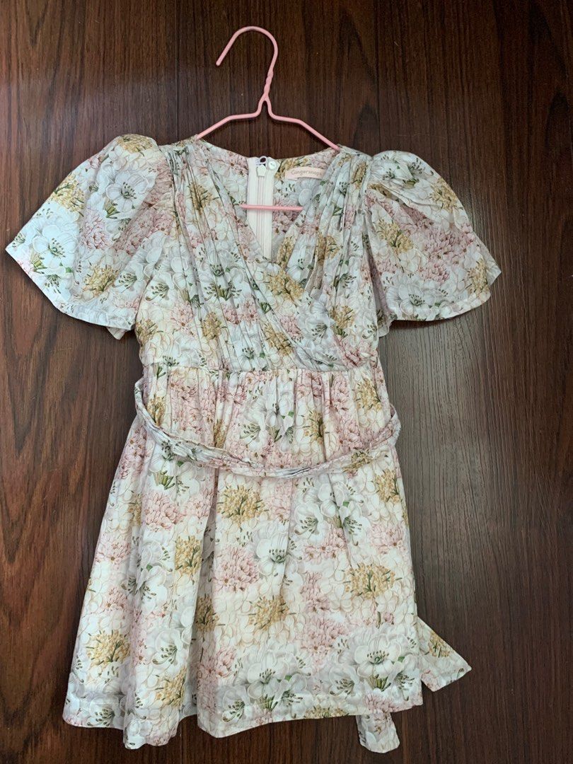 Gingersnap Floral Bouffant Dress, Babies & Kids, Babies & Kids Fashion ...