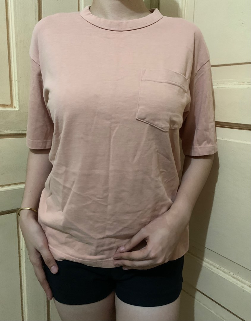 GU by Uniqlo Peach Top, Women's Fashion, Tops, Blouses on Carousell