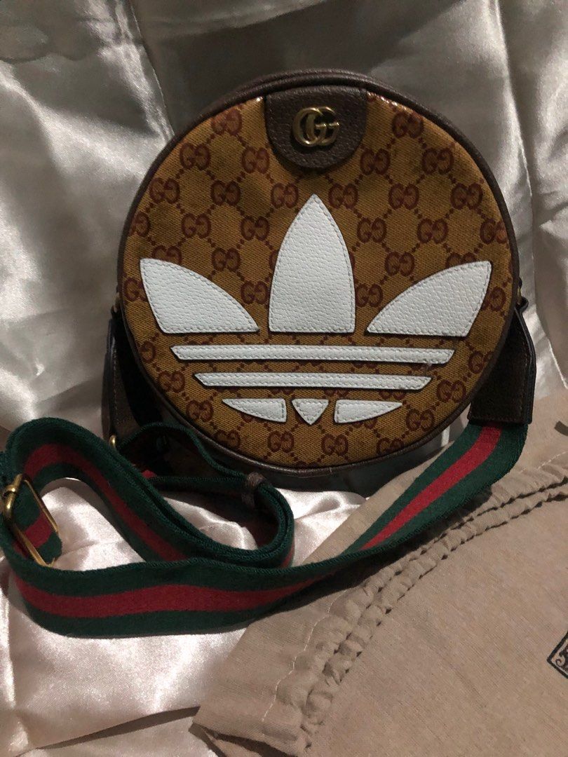 Gucci / Adidas Colab sling bag, Luxury, Bags & Wallets on Carousell