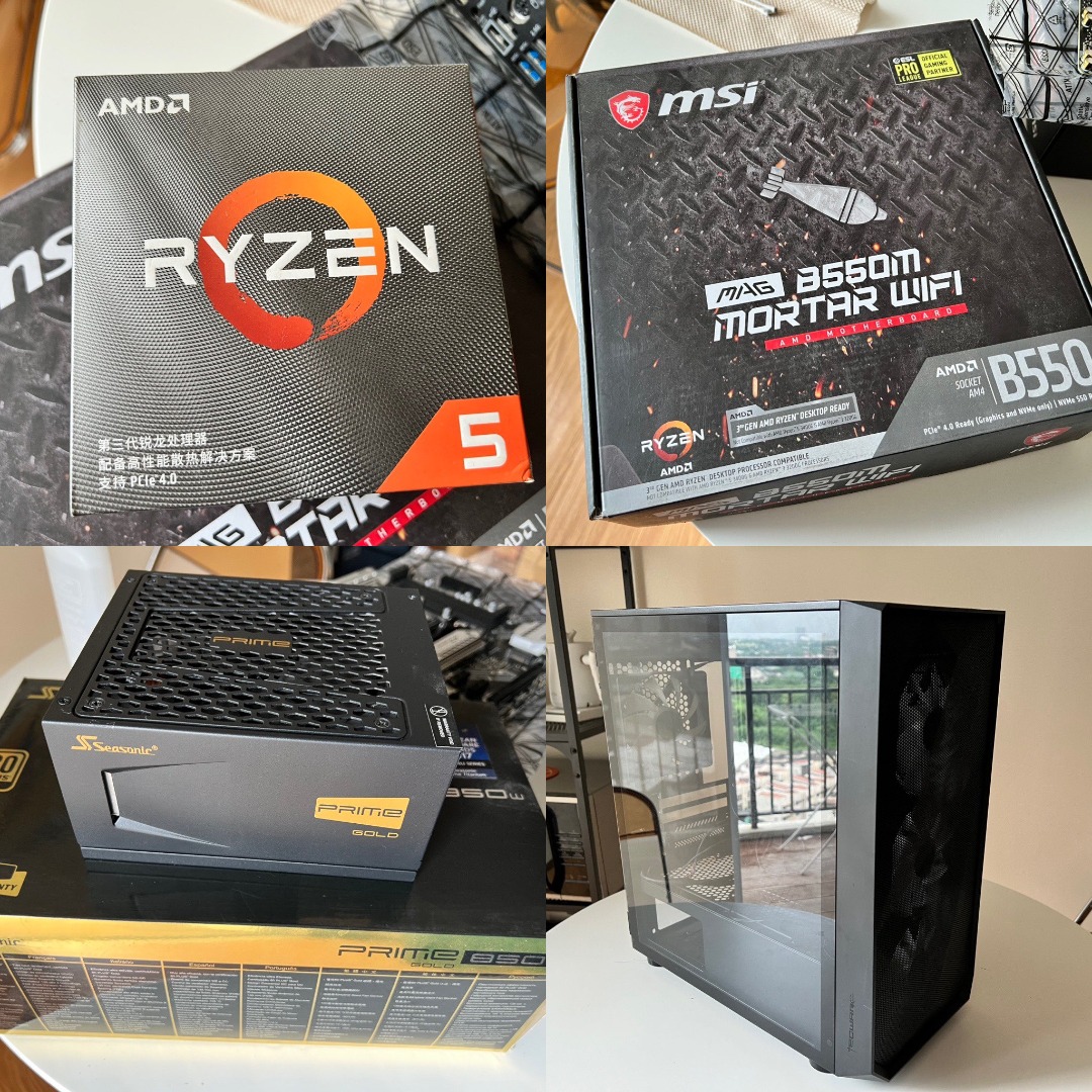 Half-build PC (Ryzen 5 5600x / MAG B550M Wifi / Seasonic Gold 850W ...