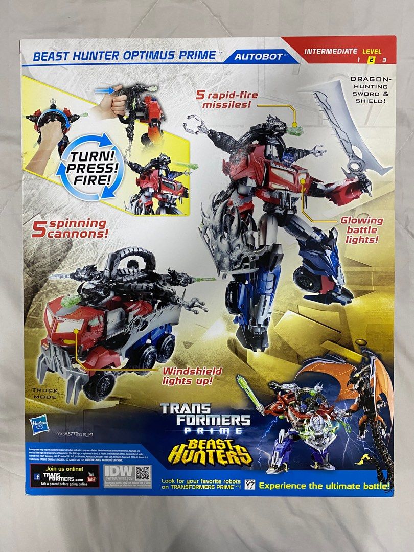 Hasbro Transformers Prime Beast Hunters Optimus Prime Ultimate/Leader ...