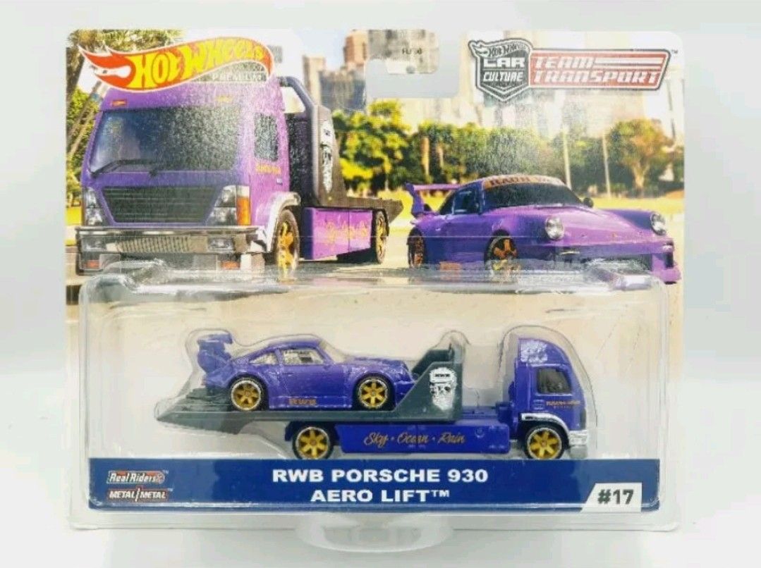 Hot Wheels Premium Car Culture RWB Porsche 930 Aero Lift Team Transport ...