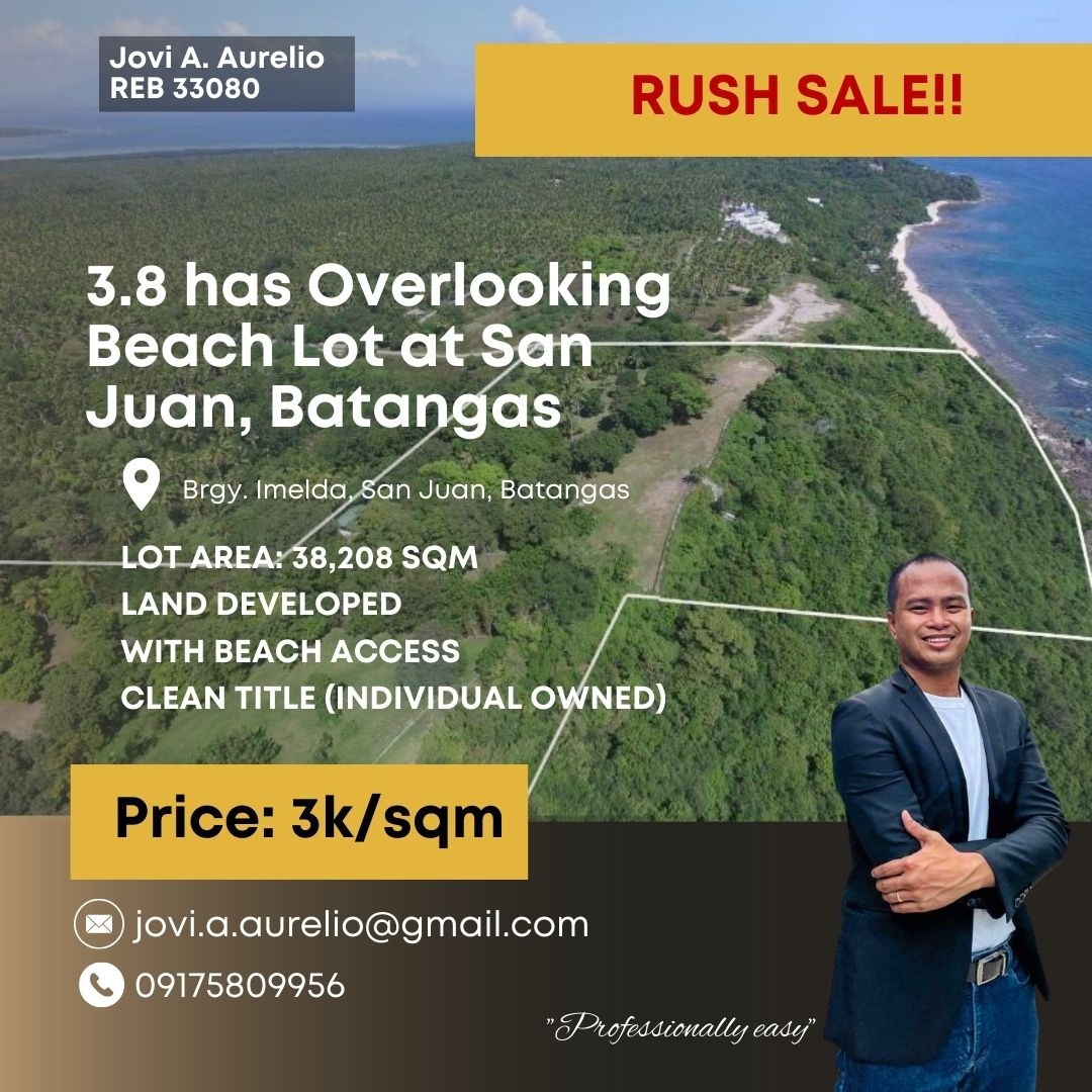 Huge Beach Overlooking Lot for Sale in Batangas, Property, For Sale ...