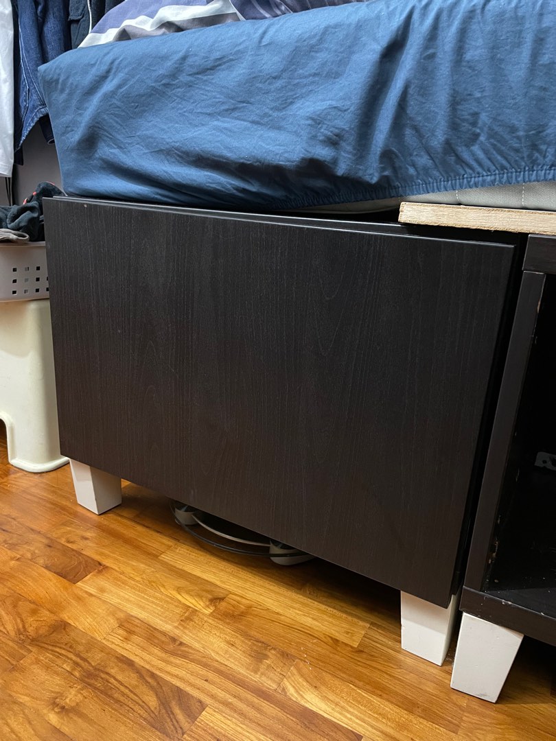 IKEA BESTA TV Console Unit Bench Storage Display Cabinet Door Wood ...